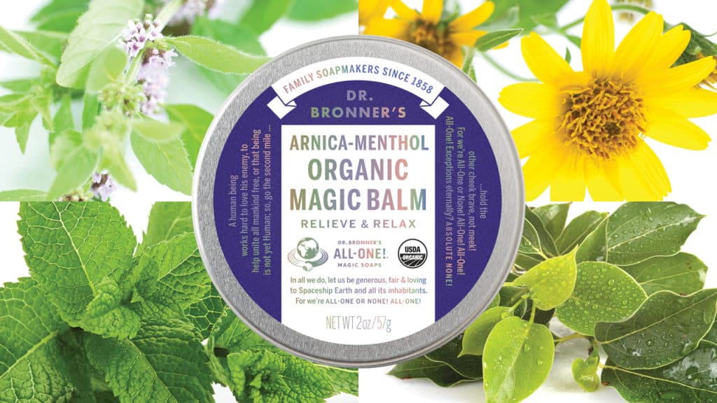 The Magic of Dr. Bronner’s Arnica-Menthol Balm | Going Green
