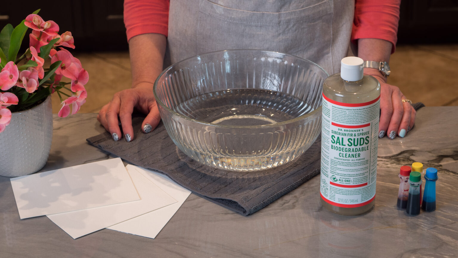 Bubble-Dyed Paper with Dr. Bronner’s Sal Suds - Going Green with Lisa ...