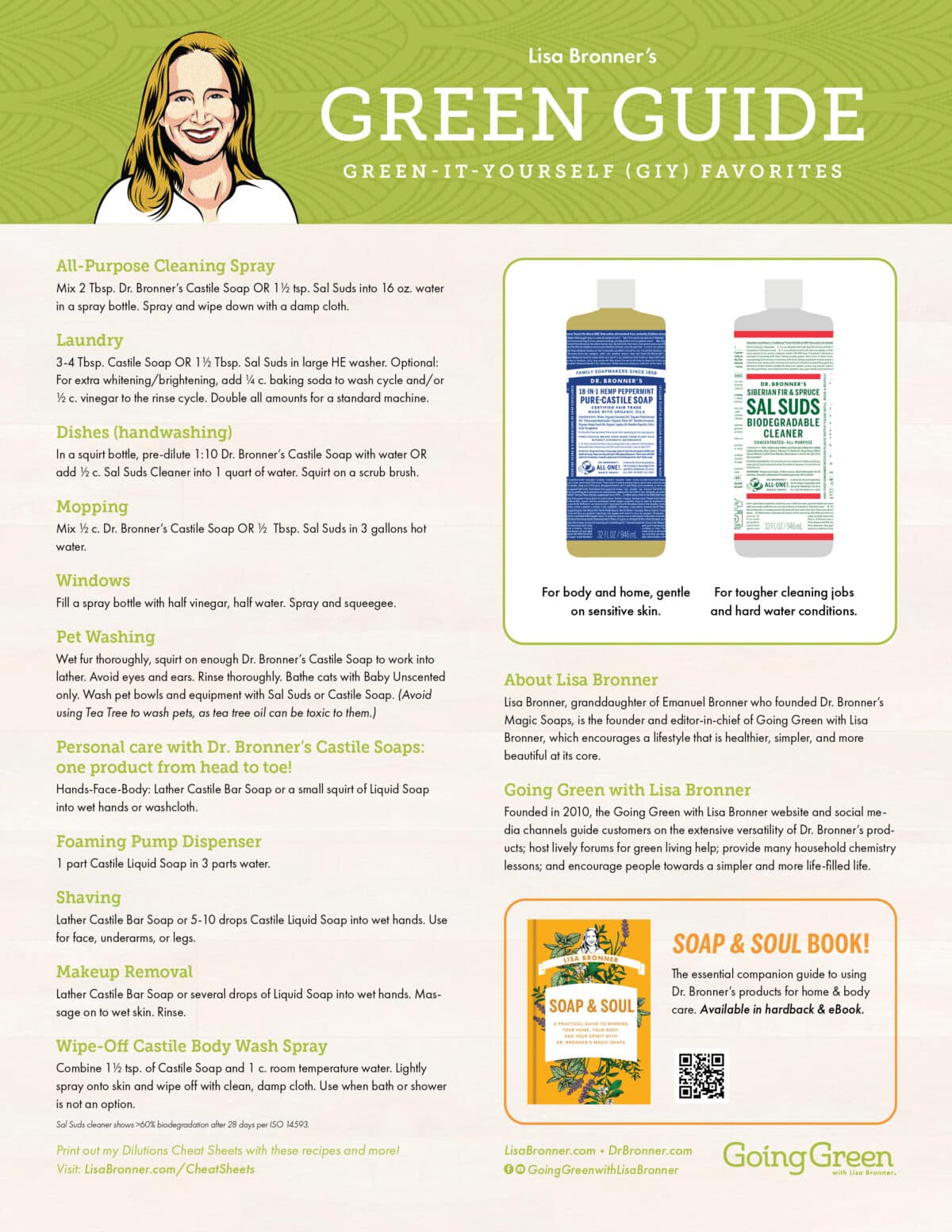 Green Clean Guide | Going Green with Lisa Bronner